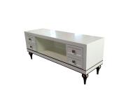 China High Gloss Wooden Living Room Coffee Table Glass Side Table Solid Birch Wood for sale