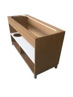 China Metal Base Solid Oak Vanity Units For Bathrooms , Custom Bathroom Vanities for sale