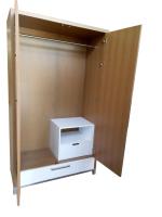 China Metal Base 2 Door Wooden Hotel Room Wardrobe / Closet With Drawers ISO Listed for sale