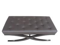 China End Bedroom Ottoman Bench Fabric With Solid Wood Legs , American Style for sale