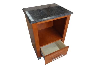 China Stone Top Wooden Hotel Bedside Tables One Drawer For Bedroom MDF Board for sale