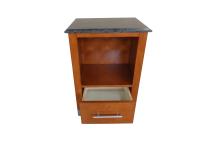 China Stone Top Wooden Hotel Bedside Tables One Drawer For Bedroom MDF Board for sale