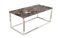 China Stone Top Metal Living Room Coffee Table Bedroom Side Tables Stainless Steel Polished for sale