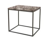 China Stone Top Metal Living Room Coffee Table Bedroom Side Tables Stainless Steel Polished for sale