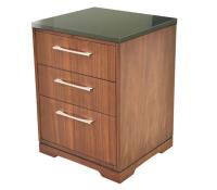 China 5 Star Stone Top Hotel Bedside Tables / 3 Drawer Night Stand For Hotel Bedroom for sale