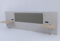 China Hotel Bedroom Furniture Headboard With Nightstands In Hilton Garden Hotel Project for sale