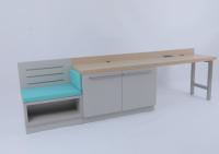 China Modern Bedroom Custom Expansive Linear Desk For Hilton Hotel for sale