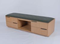 China Wooden Luxury Commercial Hotel Luggage Bench With Drawers for sale