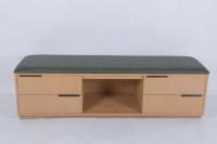 China Wooden Luxury Commercial Hotel Luggage Bench With Drawers for sale
