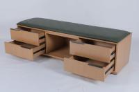 China Wooden Luxury Commercial Hotel Luggage Bench With Drawers for sale