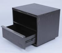 China Hotel Luxury One Drawer Bedside Tables With Black Natural American Oak Wood Veneer for sale
