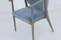 China Vintage Hospitality Dining Chairs Oak Blue Arm Chair for sale