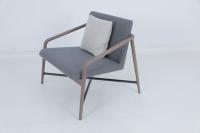 China Vintage Hospitality Dining Chairs Wood Upholstery Gray Arm Chair for sale