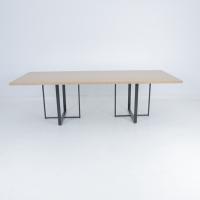 China Modern Bedroom Custom Wood Desk With Metal Console for sale