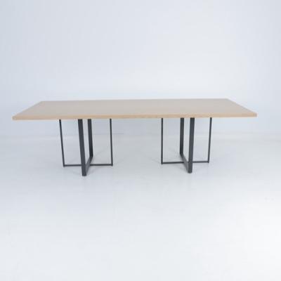 China Modern Bedroom Custom Wood Desk With Metal Console for sale