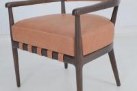 China Fabric Solid Wood Loft Dining Armchair Furniture  Chairs Customized Sizes for sale