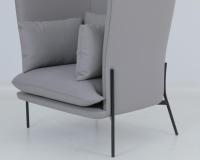 China Stainless Steel Leg Leisure Arm Chair For Living Room Modern for sale