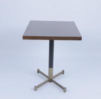 China Wood Top Bedside Coffee Table Stainless Steel Base Luxury Modern for sale
