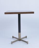 China Wood Top Bedside Coffee Table Stainless Steel Base Luxury Modern for sale