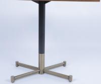 China Wood Top Bedside Coffee Table Stainless Steel Base Luxury Modern for sale