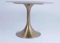 China Stone Top Bedside Coffee Table Stainless Steel Base Luxury Modern for sale