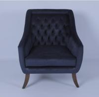 China Outdoor Customized Modern Armchair Fabric Wood Frame Elegant Velvet for sale