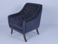 China Outdoor Customized Modern Armchair Fabric Wood Frame Elegant Velvet for sale