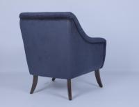 China Outdoor Customized Modern Armchair Fabric Wood Frame Elegant Velvet for sale