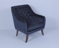 China Outdoor Customized Modern Armchair Fabric Wood Frame Elegant Velvet for sale