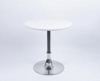 China Stone Top Bedside Coffee Table Luxury Stainless Steel Base Modern for sale