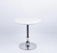 China Stone Top Bedside Coffee Table Luxury Stainless Steel Base Modern for sale