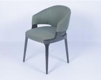 China Velvet Wood Modern Dining Arm Chairs Customized Fabric Wood Frame for sale