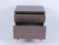 China Hotel Luxury Two Drawer Nightstand With Walnut Veneer for sale