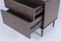 China Hotel Luxury Two Drawer Nightstand With Walnut Veneer for sale