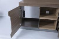 China Modern Bedroom Custom Expansive Linear TV Panel And Desk Cabinet For Hilton Hotel for sale