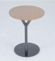 China Wood Top Bedside Coffee Table Stainless Steel Base for sale
