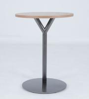 China Wood Top Bedside Coffee Table Stainless Steel Base for sale