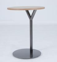 China Wood Top Bedside Coffee Table Stainless Steel Base for sale