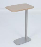 China Wood Top Coffee Bedside Table Stainless Steel Base General Use for sale