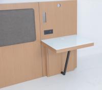 China King Headboard With Two Attached Nightstands for sale