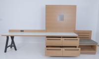 China Expansive Linear Desk Left / Right In Hotel Bedroom for sale