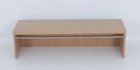 China Hotel Bedroom Solid Wood Shelf With Closet Rod for sale