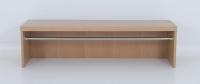 China Hotel Bedroom Solid Wood Shelf With Closet Rod for sale