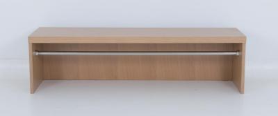 China Hotel Bedroom Solid Wood Shelf With Closet Rod for sale
