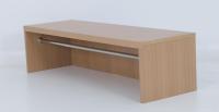 China Hotel Bedroom Solid Wood Shelf With Closet Rod for sale