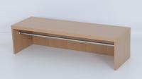 China Hotel Bedroom Solid Wood Shelf With Closet Rod for sale