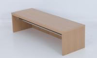 China Hotel Bedroom Solid Wood Shelf With Closet Rod for sale