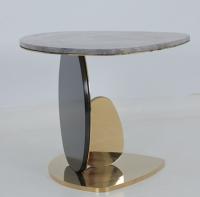 China Living Room Custom Side  Coffee  Table With Marble Top Metal Frame for sale