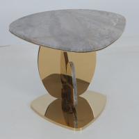 China Living Room Custom Side  Coffee  Table With Marble Top Metal Frame for sale
