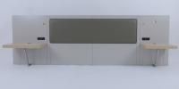 China Luxury Hilton Gaeden Inn Hotel Bedroom Furniture Modern King Headboard With Attached Nightstands for sale